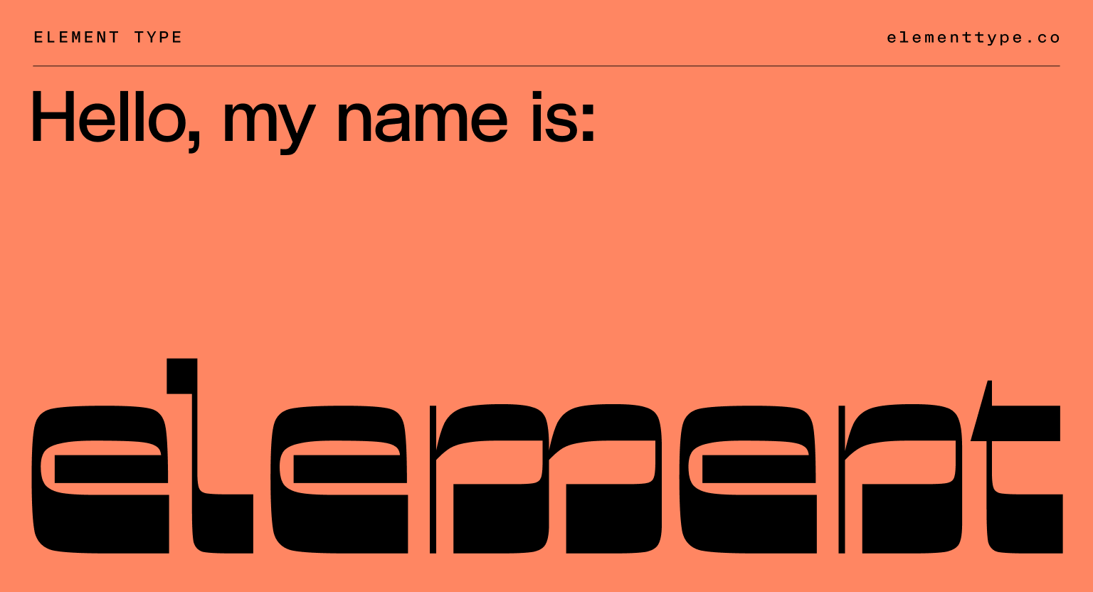 Element Type Foundry — Element Type